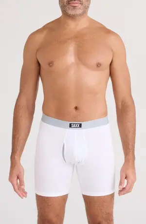 SAXX Vibe Xtra Soft Comfort Boxer Briefs White