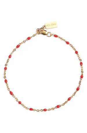 SET & STONES Kaz Bracelet - Gold / Red