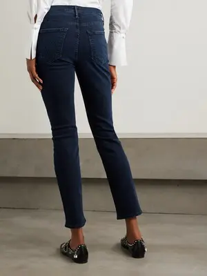 MOTHER The Dazzler Ankle Mid-rise Slim-leg Jeans