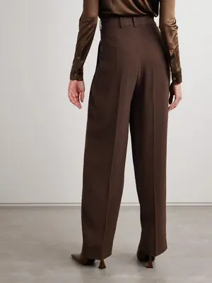 PETAR PETROV The Founder Pleated Wool-blend Twill Wide-leg Pants