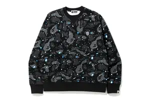 A BATHING APE Relaxed Space Camo Crewneck Sweatshirt