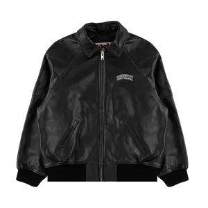 Supreme Martin Wong Leather Varsity Jacket