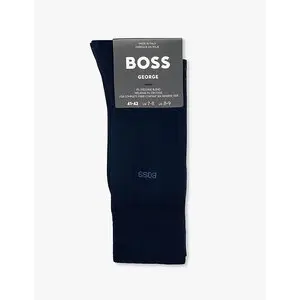 BOSS George Branded Cotton Socks - Dark Blue