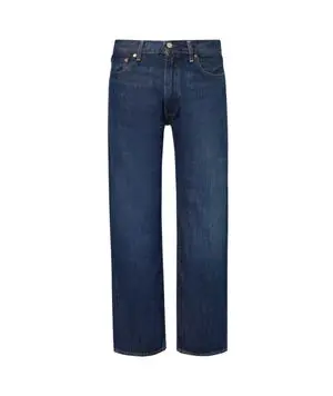 LEVI'S 555 Whiskering Straight Leg Mid-rise Denim Jeans