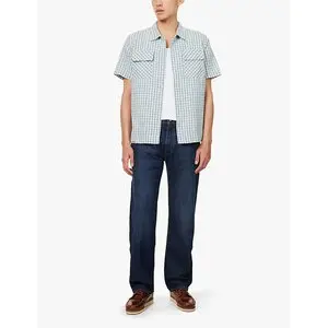 LEVI'S 555 Whiskering Straight Leg Mid-rise Denim Jeans