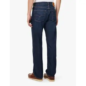 LEVI'S 555 Whiskering Straight Leg Mid-rise Denim Jeans