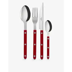 SABRE Bistrot 24-pieces Stainless-steel Cutlery Set - Burgundy