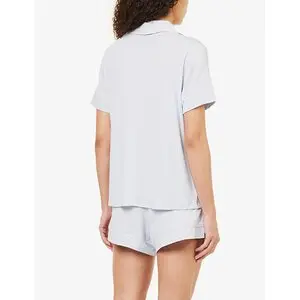 Eberjey Gisele Piped-trim Stretch-jersey Pyjamas