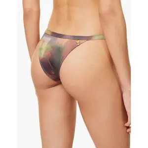 GRACEJACOB Stormi Graphic Print Bikini Bottom