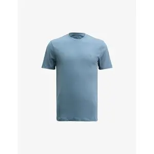 ALLSAINTS Brace Logo-embroidered Cotton-jersey T-shirt Xxl Areo Blue
