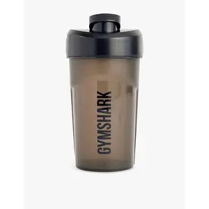 GYMSHARK Brand-print Plastic Shaker Bottle - Black