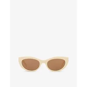Saint Laurent Slm115 Oval-frame Sunglasses - White