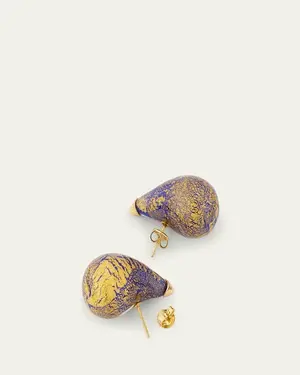 Bottega Veneta Glass Drop Earrings - Midniteblu