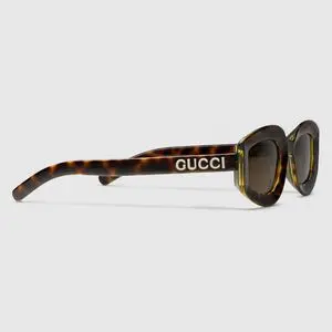 Gucci Geometric Frame Sunglasses - Brown | Editorialist display picture 1