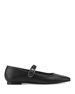 MARC FISHER LTD. Garissa Leather Mary Jane Flats - Black