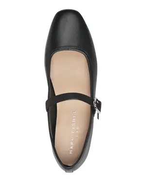 MARC FISHER LTD. Garissa Leather Mary Jane Flats - Black