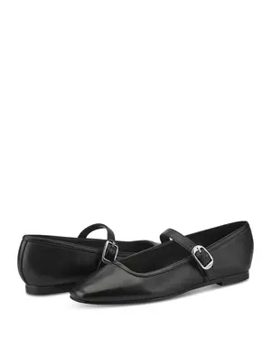 MARC FISHER LTD. Garissa Leather Mary Jane Flats - Black