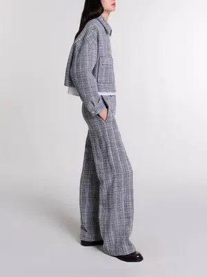 Maje Cotton Short Tweed Jacket