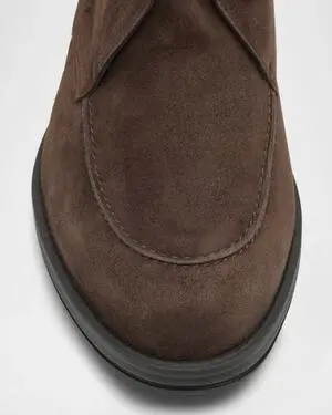 Brioni Journey Suede Desert Boots - Coffee