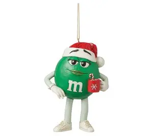 JIM SHORE M&m's M&m's Green Charact In Hat H Anging Ornament - One-color