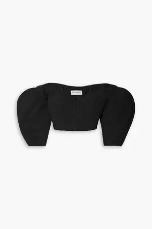 Mara Hoffman Mara Hoffman Juana Off-the-Shoulder Cropped Top - Black