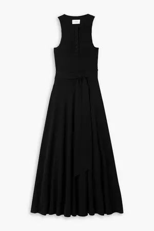 JOSLIN Isabel Cotton And Cashmere-blend Midi Dress