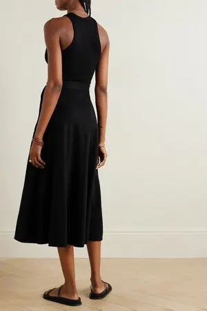 JOSLIN Isabel Cotton And Cashmere-blend Midi Dress
