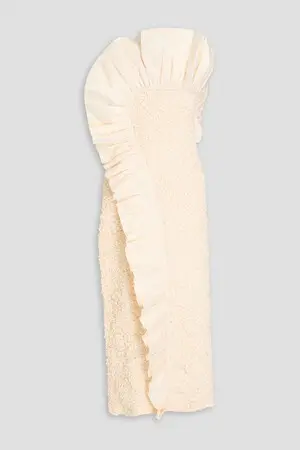 Mara Hoffman Kana Strapless Ruffled Midi Dress