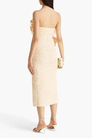 Mara Hoffman Kana Strapless Ruffled Midi Dress