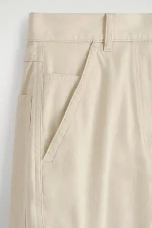 Cos Barrel-leg Cotton Pants
