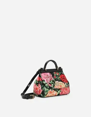 Dolce & Gabbana Sicily Satin Bag With Rose