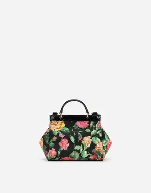 Dolce & Gabbana Sicily Satin Bag With Rose