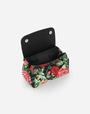 Dolce & Gabbana Sicily Satin Bag With Rose