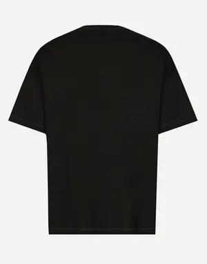 Dolce & Gabbana Cotton T-shirt With Branded Tag - Black