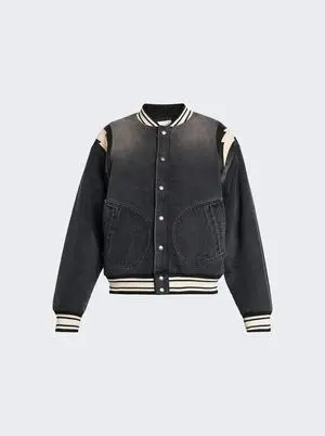 Rhude Denim Lighting Bomber Jacket - Black