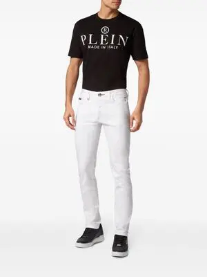 Philipp Plein Tiger Appliqué Straight-leg Jeans