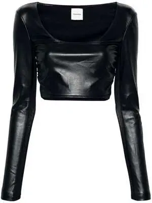 Nanushka Scoop-neck Ruched Crop Top