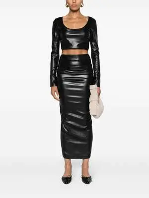Nanushka Scoop-neck Ruched Crop Top