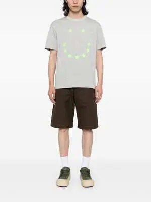 GROUND ZERO Star-print Cotton T-shirt - Grey