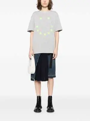 GROUND ZERO Star-print Cotton T-shirt - Grey