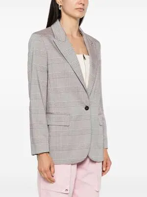 FORTE_FORTE Single-breasted Checked Blazer - Pink