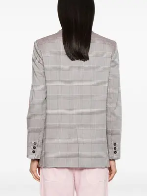 FORTE_FORTE Single-breasted Checked Blazer - Pink