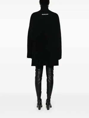 Balenciaga Logo-appliqué Ribbed Jumper