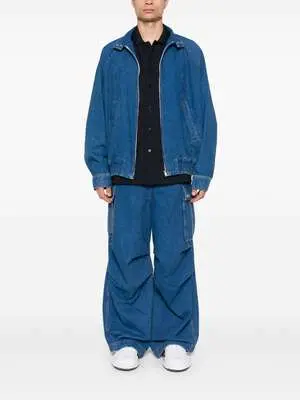 Marni Logo-patch Cargo Jeans - Blue