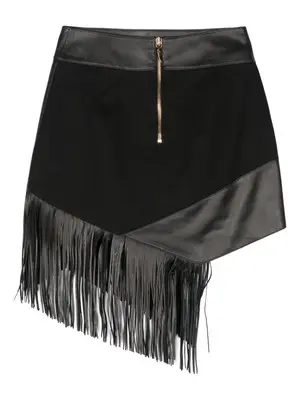 Roberto Cavalli Fringed Mini Skirt