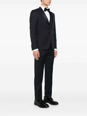 Tagliatore Satin-trim Dinner Suit - Blue