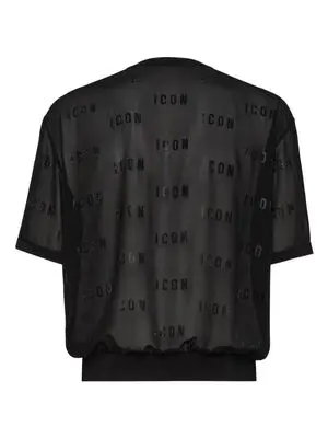 Dsquared2 Logo-appliqué Mesh T-shirt