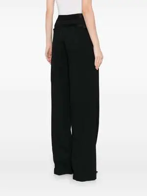 David Koma Satin Bow Wide-leg Trousers