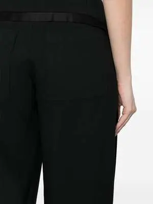 David Koma Satin Bow Wide-leg Trousers