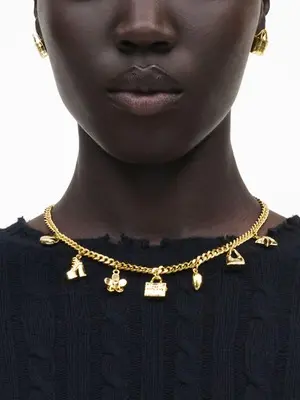 Marc Jacobs Mini Icon Charm Necklace - Gold
